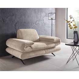 Places of Style Sessel Milano, wahweise mit verstellbarer Rückenlehne - auch als Hocker nutzbar, beige