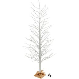 Schneider LED Baum Fabienne, LED fest integriert, Warmweiß, 306-flammig, im Silber-Glitter-Look, silberfarben