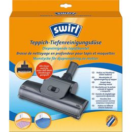 Swirl Bodendüse Swirl® Teppich- Tiefenreinigungsdüse, Zubehör für Fast alle handelsüblichen Staubsauger mit rundem Staubsaugerrohr (außer VORWERK + DYSON). Miele, Siemens, Bosch, AEG, Philips, Kärcher, (Packung, 3-tlg), schwarz