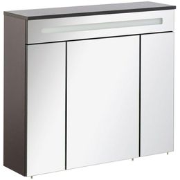 Fackelmann Spiegelschrank Kara Badmöbel Breite 80 cm, grau