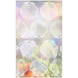 Fensterfolie Look Shells white, MySpotti, halbtransparent, glatt, 60 x 100 cm, statisch haftend, weiß
