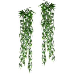 Kunstranke Bambushänger Bambus, Creativ green, Höhe 90 cm, grün