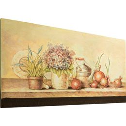 MyFlair Möbel & Accessoires Wandbild Kate, Wanddeko, Motiv Blumen & Früchte, 90x48 cm, Wohnzimmer, bunt