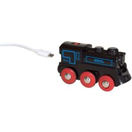 Brio® Spielzeug-Eisenbahn Brio® WORLD, Schwarze Akkulok mit Mini USB, FSC® - schützt Wald - weltweit, schwarz