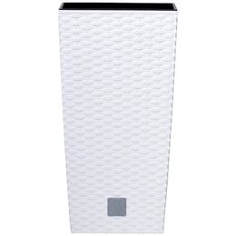Prosperplast Pflanzkübel Rato square, BxTxH: 26,5x26,5x50 cm, weiß