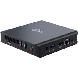 CSL Narrow Box Ultra HD Compact v4 / 256GB M.2 SSD/ Win 10 Mini-PC (Intel Celeron N4120, UHD Graphics 600, 4 GB RAM, passiver CPU-Kühler), schwarz