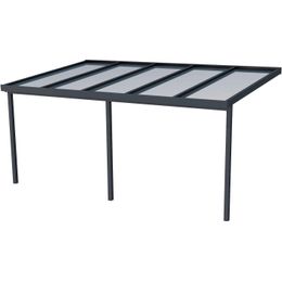 Gutta Terrassendach Premium, BxT: 510x306 cm, Bedachung Dachplatten, BxT: 510x306 cm, Dach Sicherheitsglas klar, grau