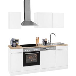 Optifit Küchenzeile Roth, ohne E-Geräte, Breite 210 cm, weiß