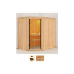 Karibu Sauna Clara, BxTxH: 151 x 196 x 198 cm, 68 mm, (Set) ohne Ofen, beige
