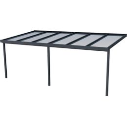 Gutta Terrassendach Premium, BxT: 611x306 cm, Bedachung Dachplatten, BxT: 611x306 cm, Dach Sicherheitsglas klar, grau