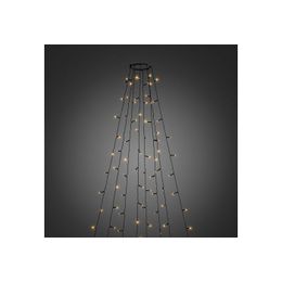 Konstsmide LED-Baummantel Weihnachtsdeko aussen, Christbaumschmuck, 400-flammig, LED Lichterkette mit Ring Ø 15, 8 Stränge à 50 Dioden, schwarz