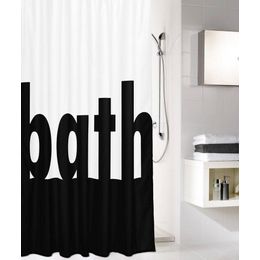 Kleine Wolke Duschvorhang Bath Breite 180 cm (1-tlg), Höhe 200 cm, schwarz|weiß