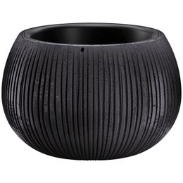 Prosperplast Blumentopf Beton Bowl (1 St), Ø29cm x 19,5cm, schwarz