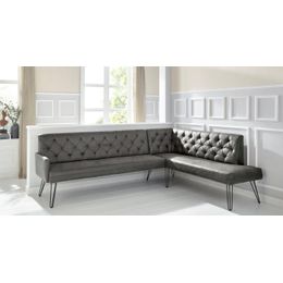 exxpo - sofa fashion Eckbank Doppio, Frei im Raum stellbar, grau
