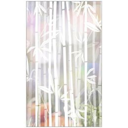 Fensterfolie Look Bamboo white, MySpotti, halbtransparent, glatt, 60 x 100 cm, statisch haftend, weiß