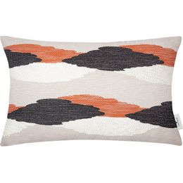 Tom Tailor HOME Dekokissen Ethno Stripe, mit modernem Ethno-Muster, Kissenhülle ohne Füllung, 1 Stück, bunt|orange|schwarz