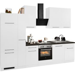 Wiho-Küchen wiho Küchen Küchenzeile Unna, ohne E-Geräte, Breite 310 cm, grau|schwarz|weiß