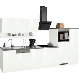 Kochstation Küche KS-Virginia, Breite 350 cm, ohne E-Geräte, weiß