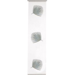 Schiebegardine Garvin, HOMING, Klettband (1 St), transparent, transparent, floral, Blumen, Wohnzimmer, Schlafzimmer, grün