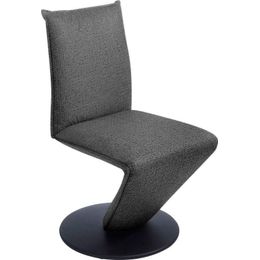 K+w Komfort & Wohnen K+W Komfort & Wohnen Drehstuhl Drive, Stuhl mit federnder Sitzschale, Drehteller in Metall schwarz Struktur, grau
