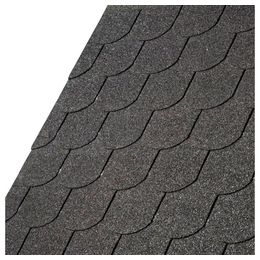 Karibu Dachschindeln, Biberschwanz, 3 m² pro Paket, schwarz