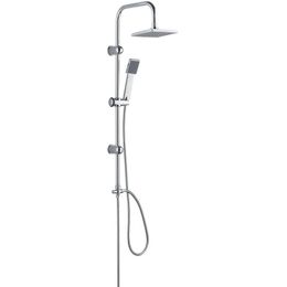 EISL® Eisl Duschsystem EASY ENERGIE, Höhe 103,3 cm, Regendusche ohne Armatur, Duschsystem mit Kopfbrause und Handbrause, silberfarben