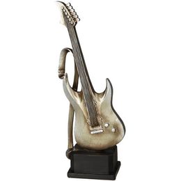 AMBIENTE HAUS Dekofigur Gitarre Figur S (1 St), silberfarben