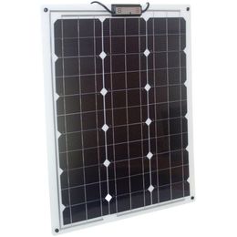 Sunset Solarmodul SM 50 L (Laminat), 50 Watt, 50 W, Polykristallin, für Boote und Yachten, silberfarben