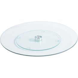 Kesper® Servierplatte Drehplatte, Glas, Ø 32 cm, weiß