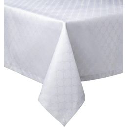 JOOP! Tischdecke CORNFLOWER ALLOVER (1-tlg), aus Jacquard-Gewebe gefertigt mit Kornblumen-Allover-Muster, weiß