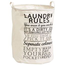 zeller Present Wäschesortierer Laundry Rules, beige