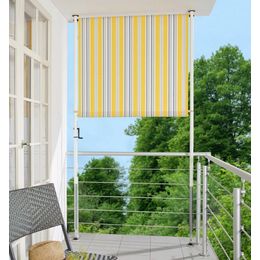 Angerer Freizeitmöbel Klemm-Senkrechtmarkise gelb/grau, BxH: 120x225 cm, gelb|grau