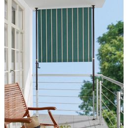 Angerer Freizeitmöbel Klemm-Senkrechtmarkise grün/weiß, BxH: 150x225 cm, grün|weiß