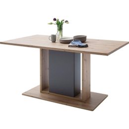 MCA furniture Esstisch Lizzano, Landhausstil modern, bis 80 Kg belastbar, Tisch 160 cm breit, braun|grau