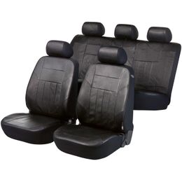 WALSER Autositzbezug Soft Nappa, Set, schwarz