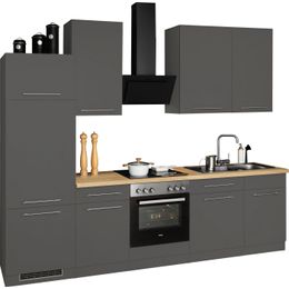 Wiho-Küchen wiho Küchen Küchenzeile Unna, ohne E-Geräte, Breite 280 cm, grau
