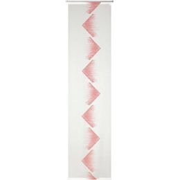 Schiebegardine Rubin, Neutex for you!, Paneelwagen (1 St), transparent, geometrische Musterung mit Effektgarn, rot|weiß