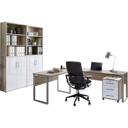 BMG Möbel Büromöbel-Set Tabor, (Set, 6-St), beige