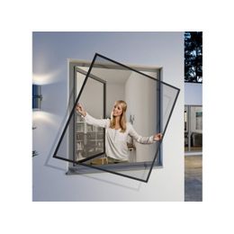 Windhager Insektenschutz-Fensterrahmen FlexiFit, BxH: 130x150 cm, grau