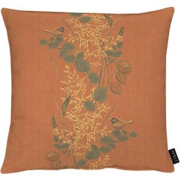 Apelt Dekokissen 5250, aus Jacquard-Gewebe, Kissenhülle ohne Füllung, 1 Stück, grün|orange