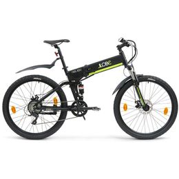 Llobe E-Bike FML-830 black 27,5", 10,4 Ah, 9 Gang Shimano, Kettenschaltung, Heckmotor, 375 Wh Akku, schwarz