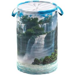 Sanilo Wäschekorb Wasserfall, blau|grün