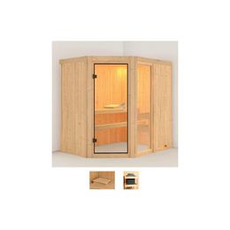 Karibu Sauna Frigga 1, BxTxH: 196 x 151 x 198 cm, 68 mm, (Set) ohne Ofen, beige