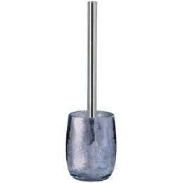 Kleine Wolke WC-Garnitur Mercury, hochwertige Accessoire Serie aus Glas, blau