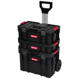 Kreher Werkzeugtrolley (Set, 3 St), 2 Boxen, 1 Trolley, rot|schwarz