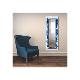 Artland Dekospiegel Aquarell in blau, gerahmter Ganzkörperspiegel, Wandspiegel, mit Motivrahmen, Landhaus, blau