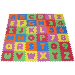 KNORRTOYS® Puzzle Alphabet und Zahlen, 36 Puzzleteile, Puzzlematte, Bodenpuzzle, bunt