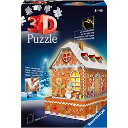 Ravensburger 3D-Puzzle Lebkuchenhaus bei Nacht, 216 Puzzleteile, inkl. LED-Lichterband; Made in Europe, FSC® - schützt Wald - weltweit, bunt
