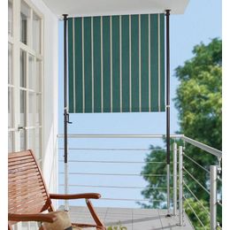 Angerer Freizeitmöbel Klemm-Senkrechtmarkise grün/weiß, BxH: 120x225 cm, grün|weiß