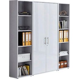 BMG Möbel Büromöbel-Set Tabor Office, (Set, 2-St), beige|grau|weiß